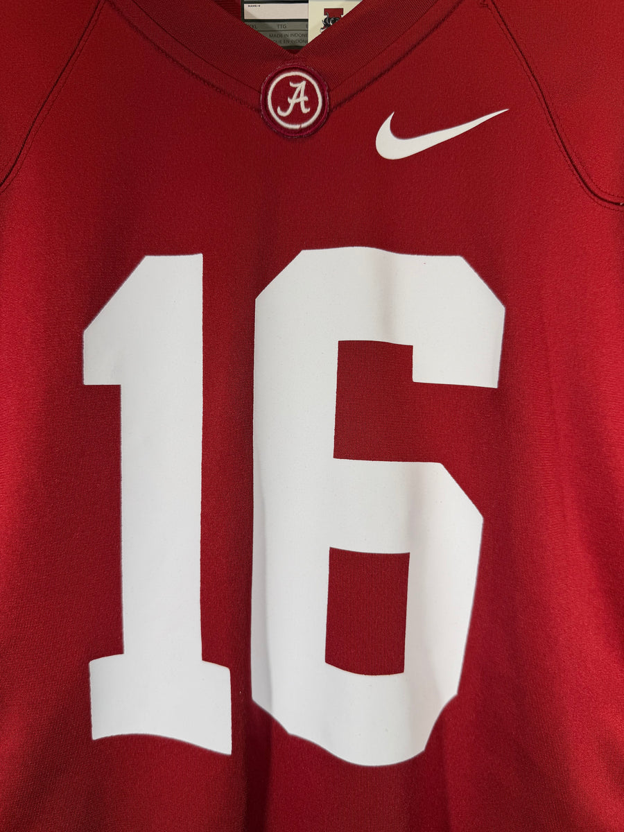 Alabama X Nike #16 Crimson Football Jersey 2XL XXL – Alabama VTG