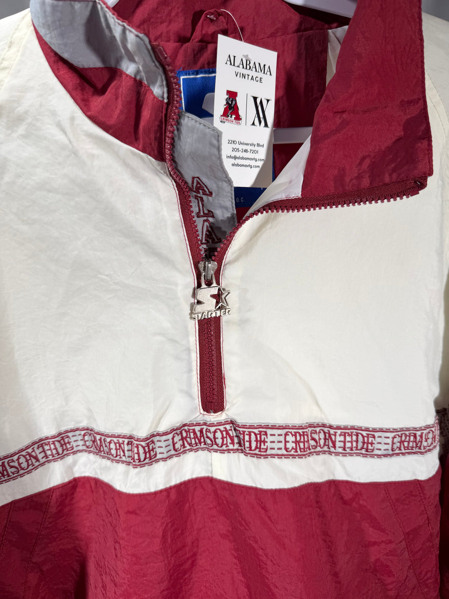 Vintage Alabama X Starter Half Zip Windbreaker Pullover Medium ...