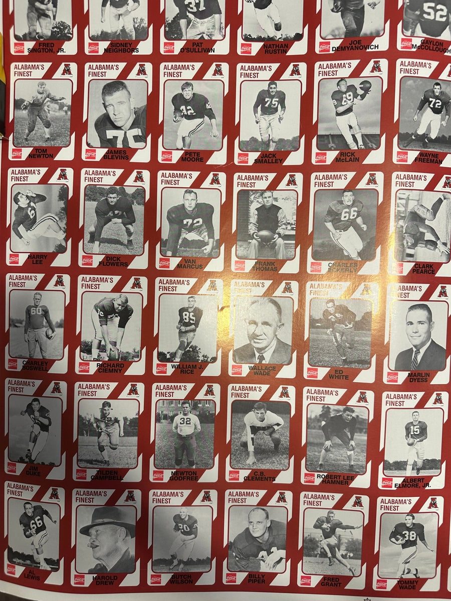 “Alabama’s Finest” Football Legends Rare Uncut Trading Cards – Alabama VTG