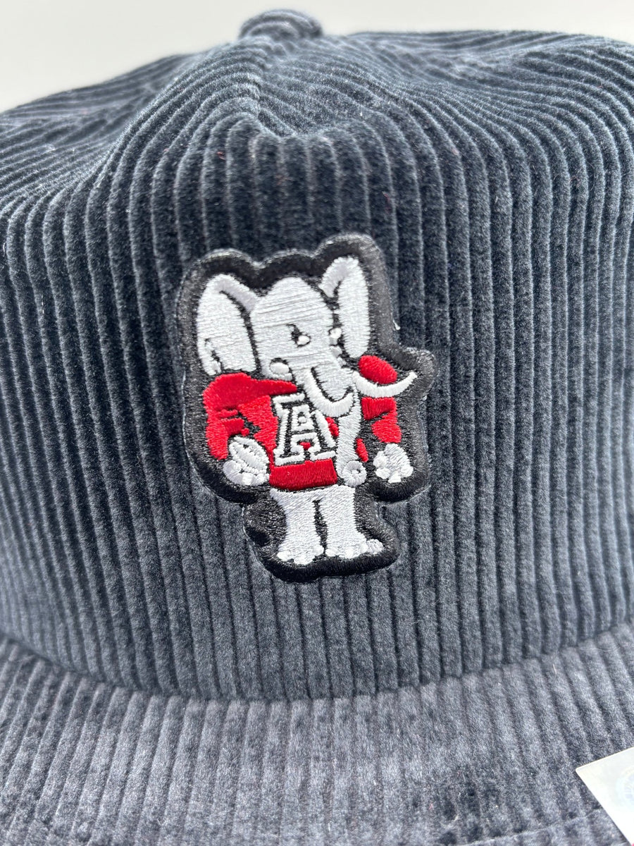Corduroy Big Al Patch Snapback Hat - Black – Alabama VTG