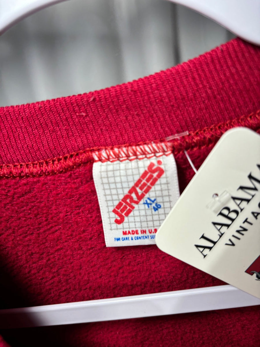 Vintage Alabama X Jerzees Spellout Crimson Crewneck Sweatshirt Medium ...