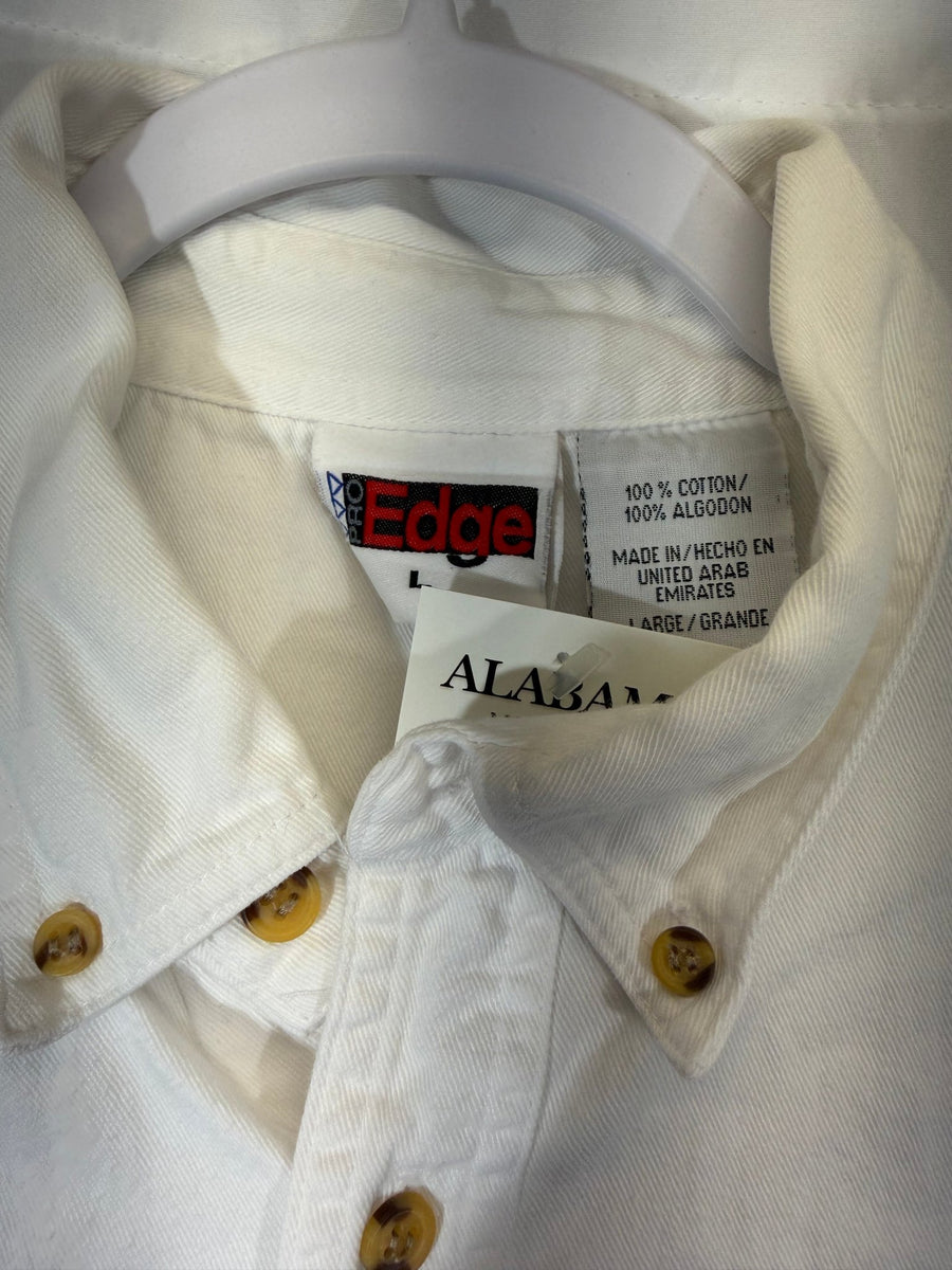 Vintage Alabama X Pro Edge White Button Up Shirt Large – Alabama VTG